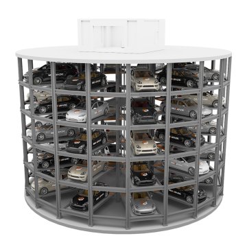 What are the advantages of rotary parking?